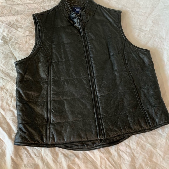 GAP | Jackets & Coats | Gap Y2k Leather Vest Punk Goth Western Preppy ...